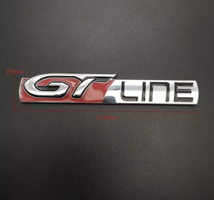 Peugeot 208 308 508 3008 5008 GT Line Badge Metal Chrome Red & Black 2 ...