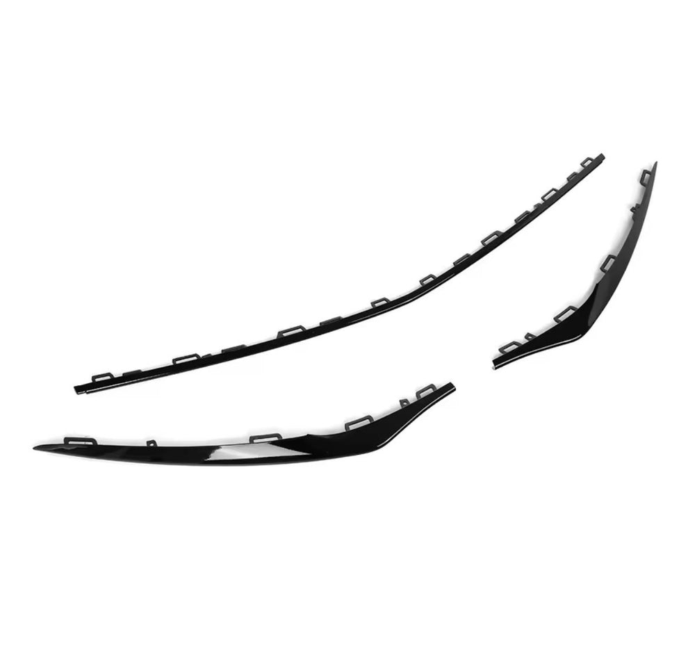 Mercedes CLA W117 2016-2019 Standard Gloss Black Front Bumper Lip Repl ...