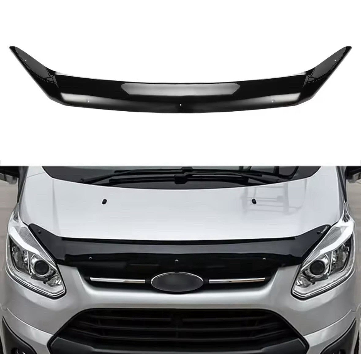 FORD TRANSIT CUSTOM 2012-2018 BONNET WIND DEFLECTOR PROTECTOR GUARD BR ...